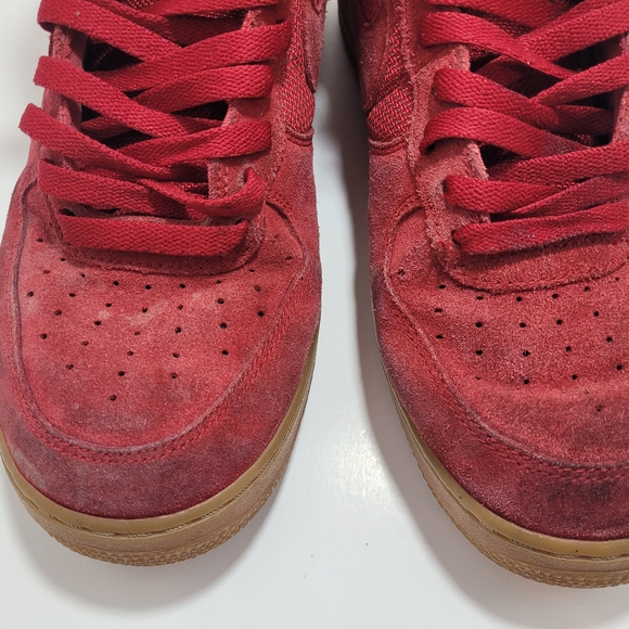 Nike | Shoes | Red Hightop Sneakers With Gum Sole | Poshmark